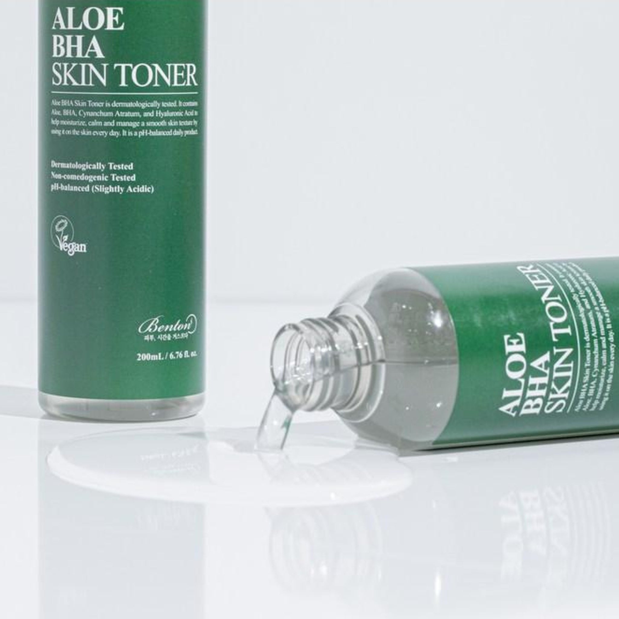 BENTON Aloe BHA Skin Toner 200ml | Calming & Gentle Exfoliating Korean ...